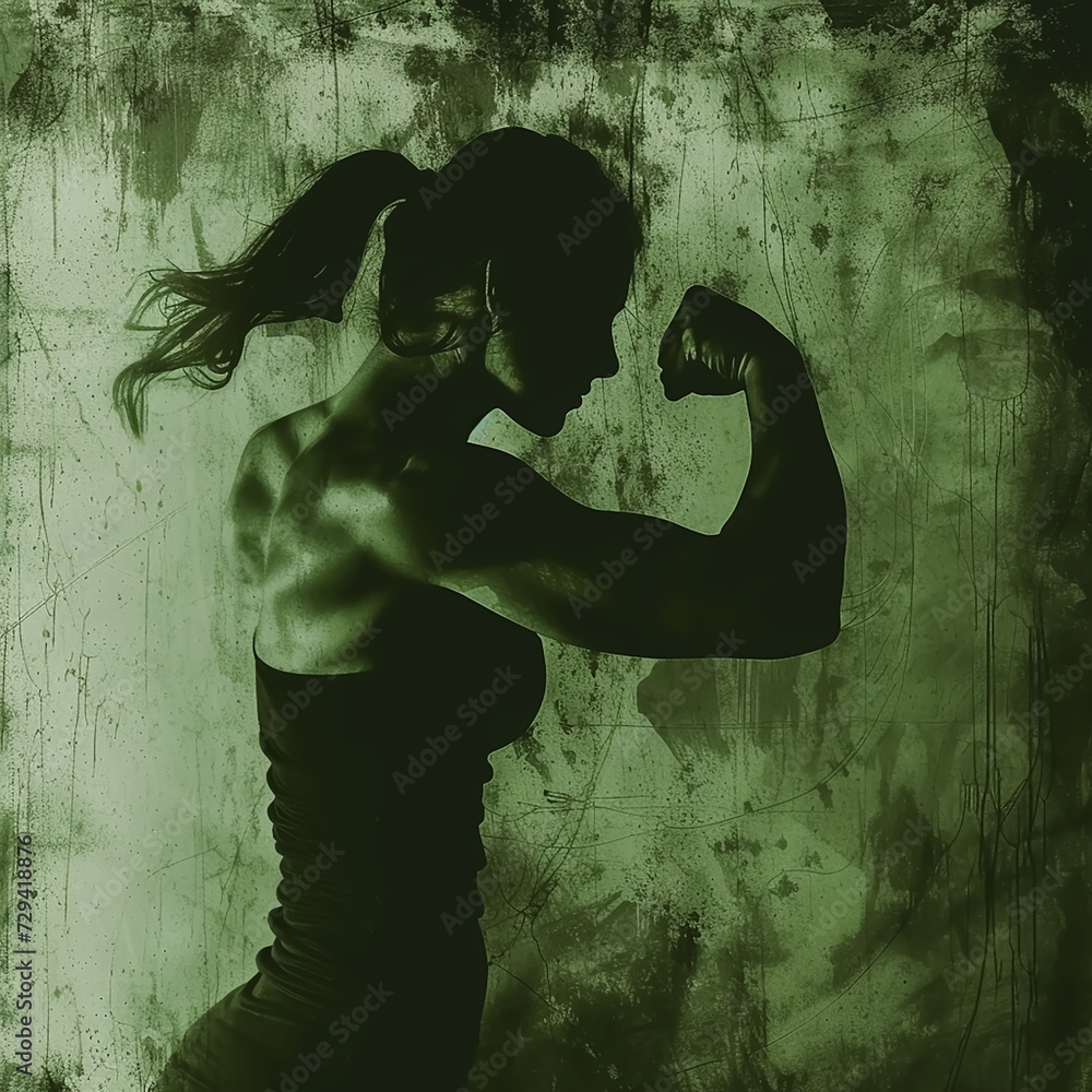 Strong confident woman Winning her life goals, woman day background ...