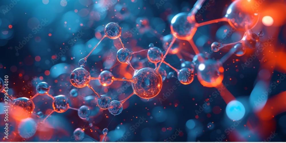 A Visual Representation Of Interconnected Molecular And Atomic