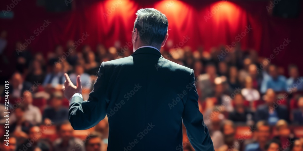 Dynamic Speaker Inspiring Crowd With Powerful Speech Engaging ...