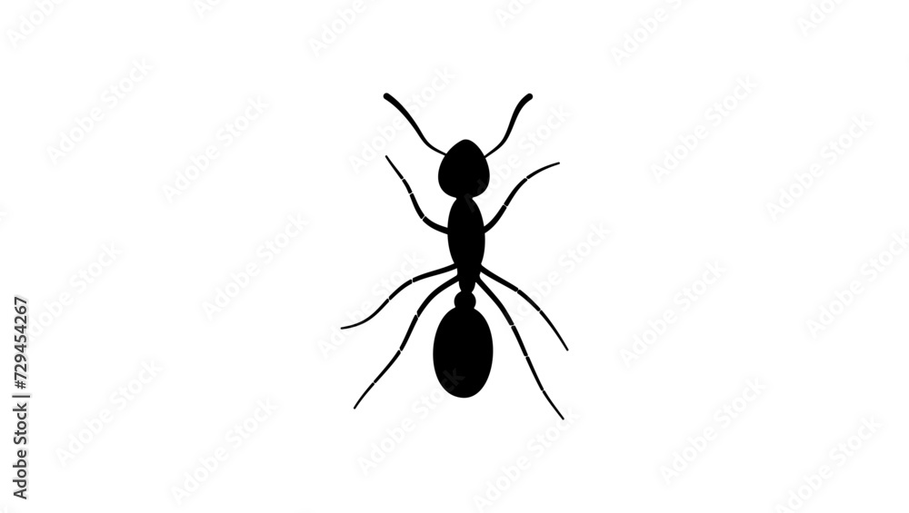 ant emblem, black isolated silhouette Stock Vector | Adobe Stock