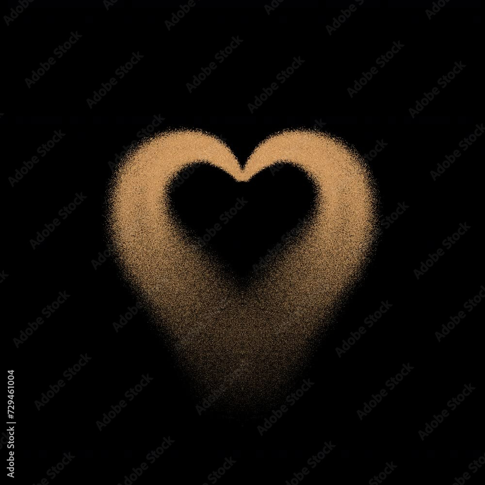 Gold Heart shapped particle overlay, smoke dust trails, firework ...