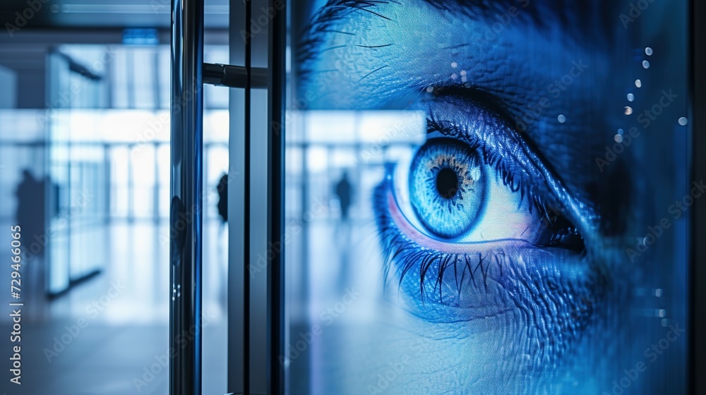 Eye print scan access control system machine, entrance door office ...