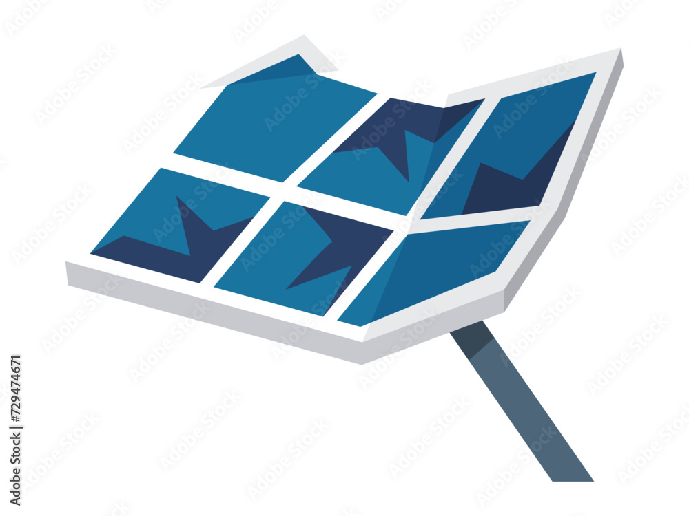 Solar panel vector illustration. Solar panels harness sunlight to ...