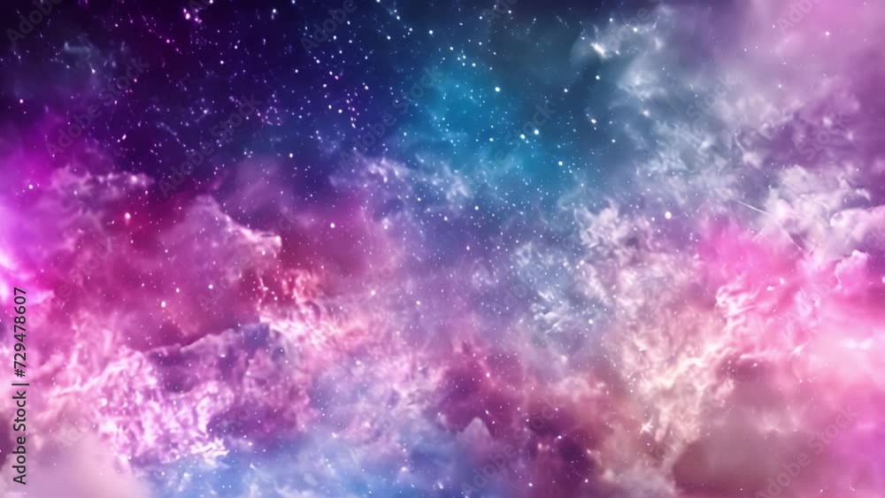 4k Cosmos effect. Seamless loop galaxy exploration through outer space ...