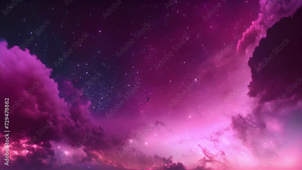 4k Cosmos effect. Seamless loop galaxy exploration through outer space ...