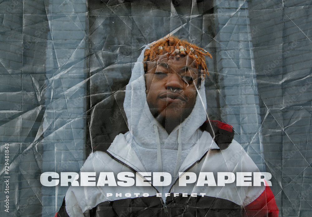 Paper Texture Photo Effect Mockup Stock Template | Adobe Stock