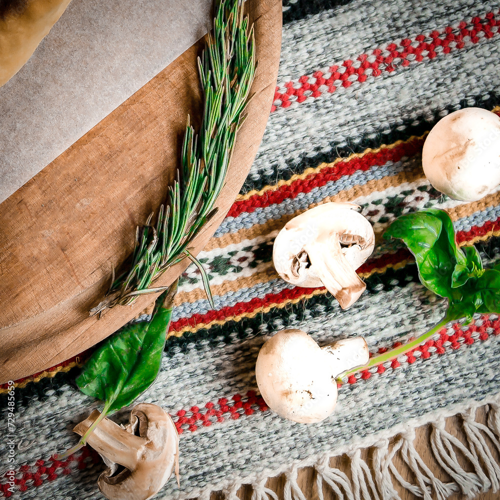 Traditional assorted turkish dishes. Turkish pizza, meat kebab, pita ...