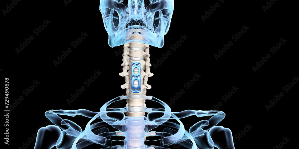Orthopedic Spine Fixation Spinal Fixator Anterior Cervical Plate Stock ...