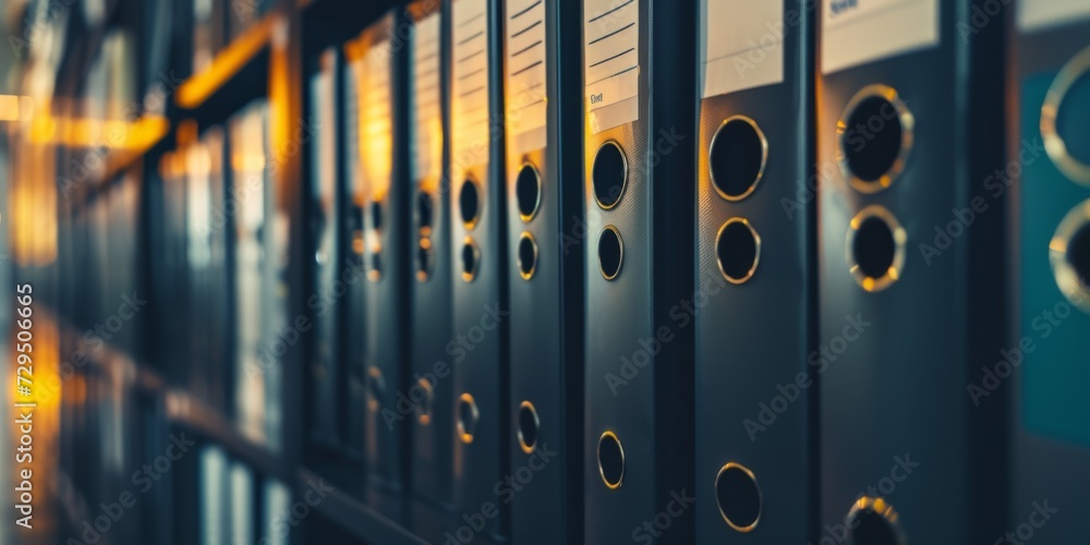 Organized Digital Information With Ring Binders Symbolizing Efficient ...