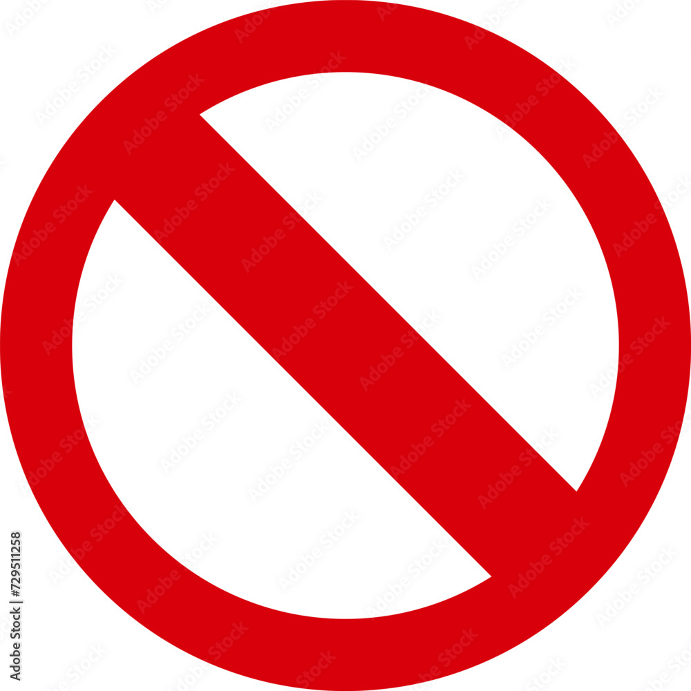 Sign forbidden. No sign. Icon symbol ban. Do Not Enter. Red circle sign ...