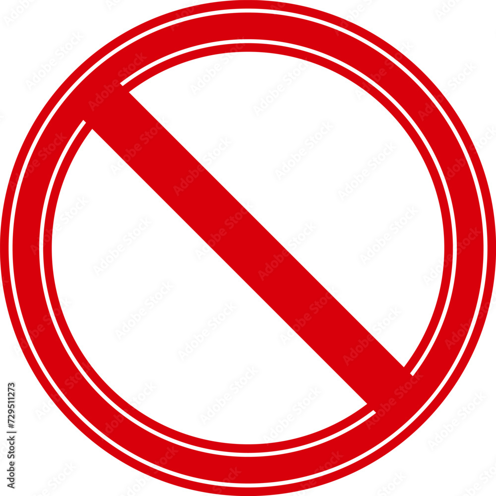 Sign forbidden. No sign. Icon symbol ban. Do Not Enter. Red circle sign ...