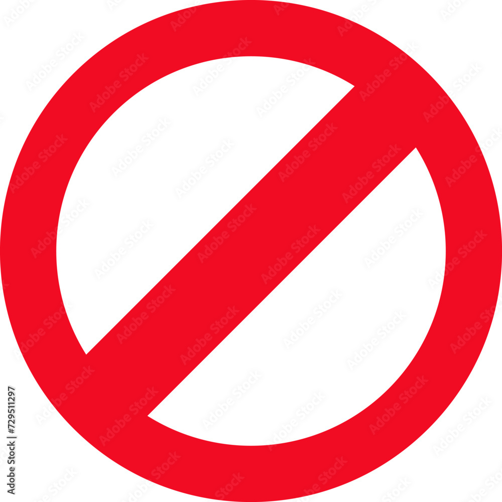 Sign forbidden. No sign. Icon symbol ban. Do Not Enter. Red circle sign ...
