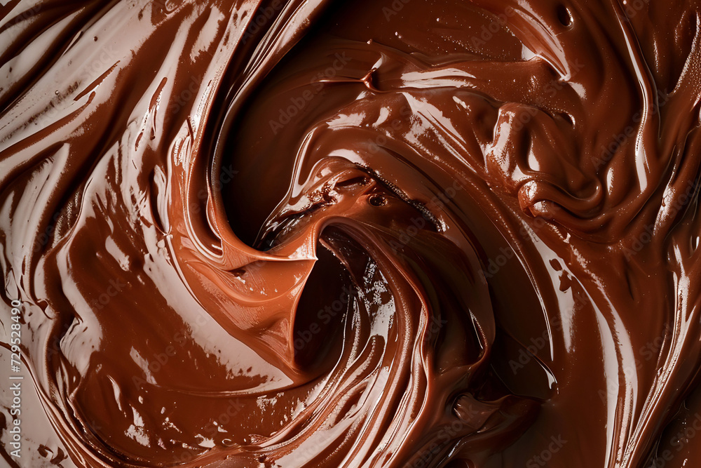Chocolate background. Melted choco mass/ A mass of chocolate Chocolate ...