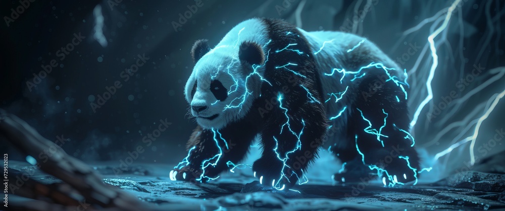 Electric Panda in the Storm - A Powerful Display of Energy and Art ...