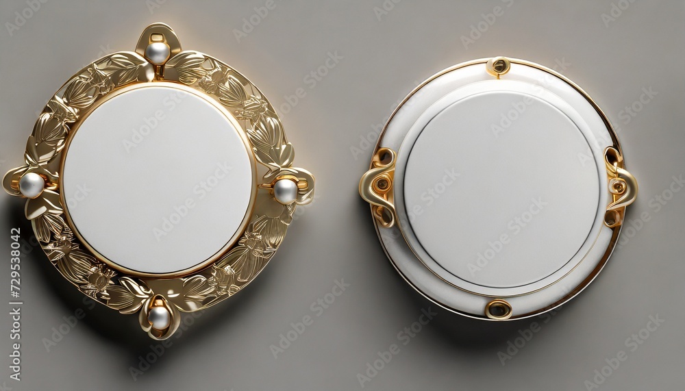 blank white round gold lapel badge mock up front and back side view 3d ... blank white round gold lapel badge mock up front and back side view 3d ...