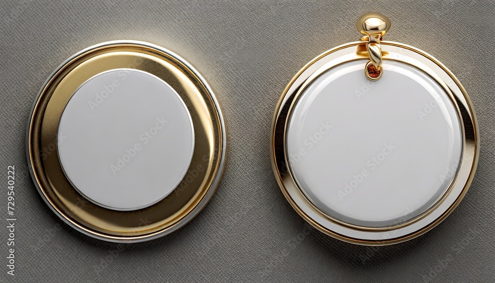 blank white round gold lapel badge mock up front and back side view 3d ... blank white round gold lapel badge mock up front and back side view 3d ...
