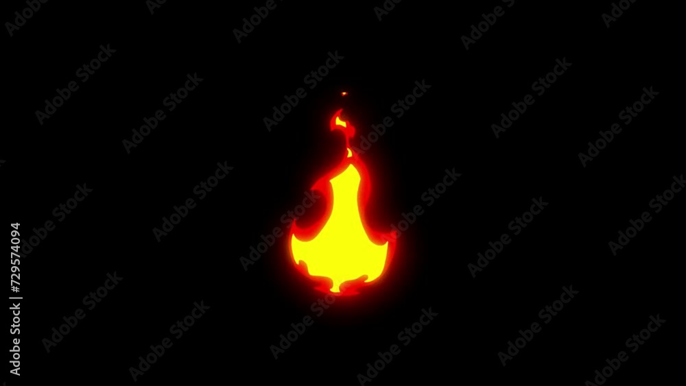 Fire Animated Emoji. Alpha channel, transparent background. 4K ...