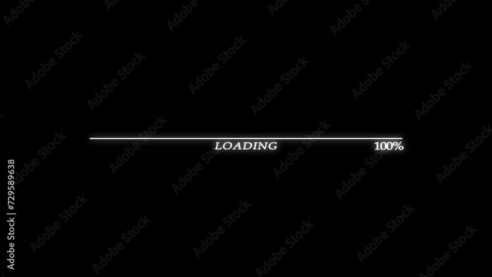 Cyberpunk loading bar animation with glitch effect. Computer cyberpunk ...