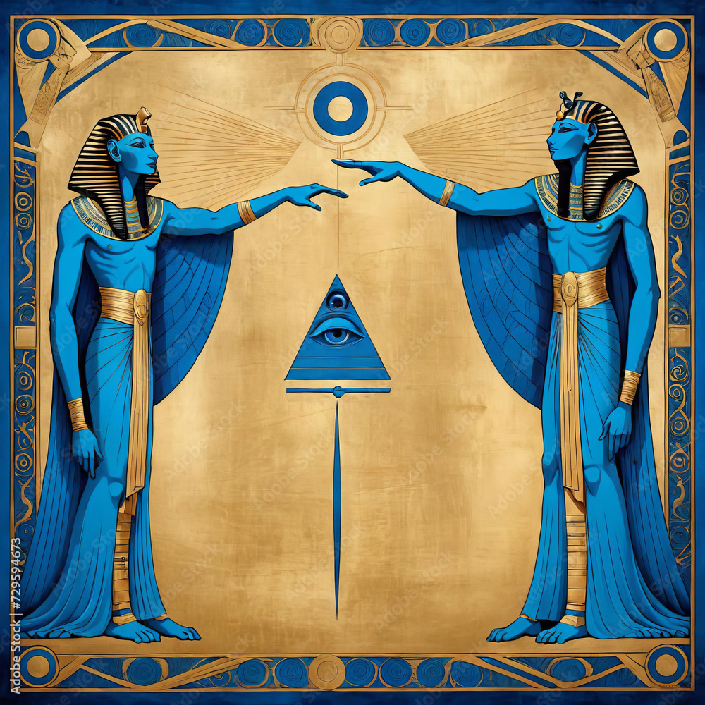 Mystical Illuminati Gathering - Robed figures conducting a secret ...