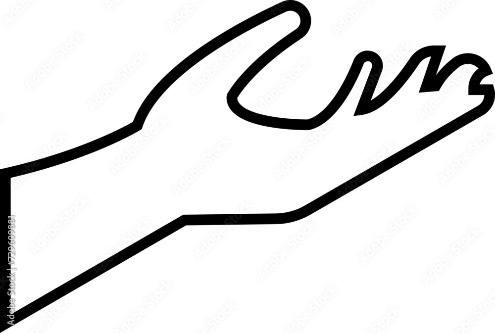 Hand gestures line icon. Included, fingers interaction, pinky swear ...