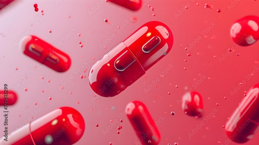 ADHD Medication Concept: Pill Capsules with Symbols, Clean Graphic ...