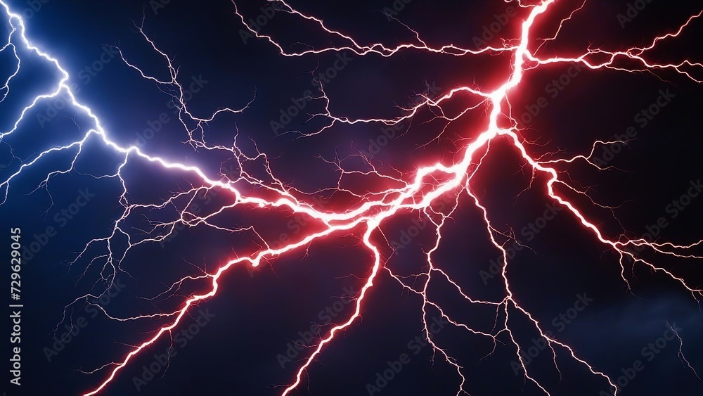 lightning in the night sky A striking image of a lightning bolt with ...