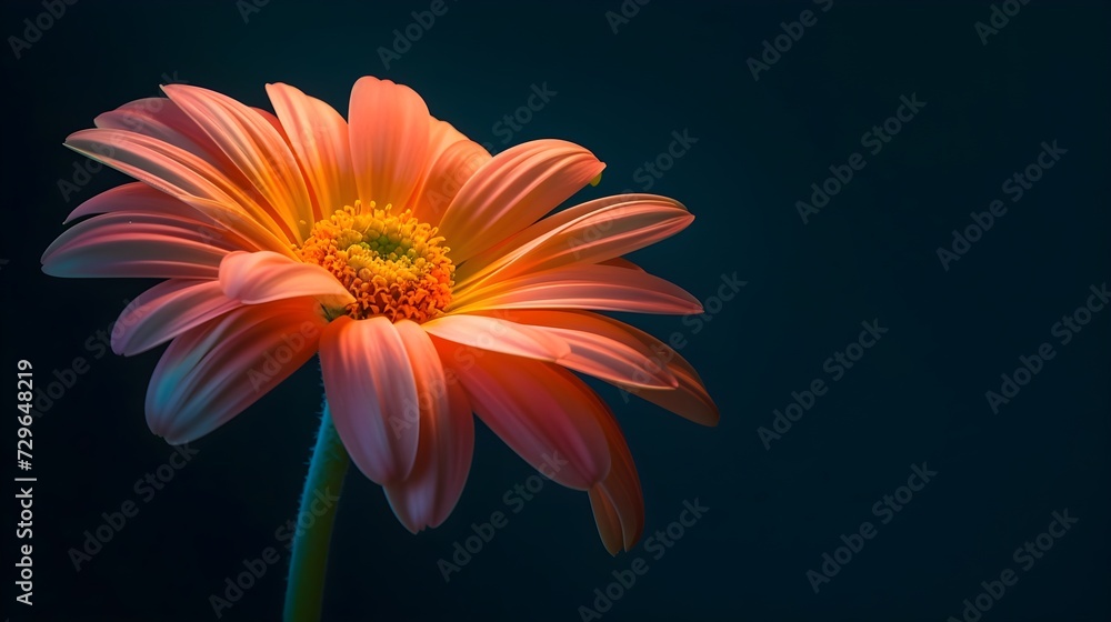 Beauty in Shadow: Vibrant Flower Cast Under Dark Contrast, Ultra ...