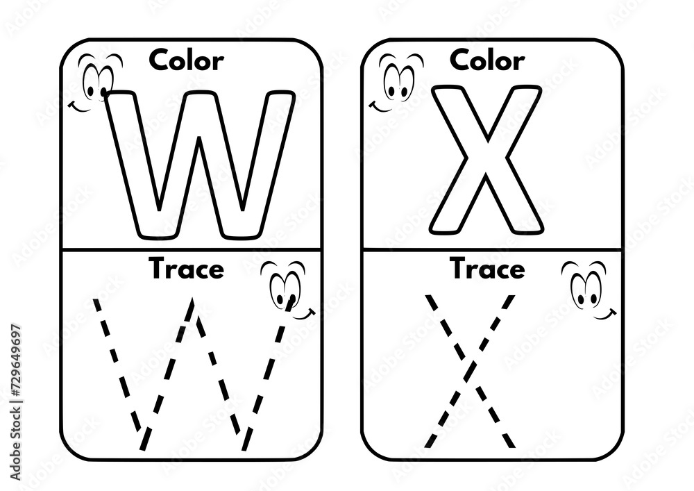 ABC cards for kids. Set of English alphabet cards, Cards to work on ...