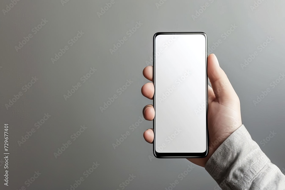 Modern smartphone Transparent screen in hand. versatile mockup Png for ...