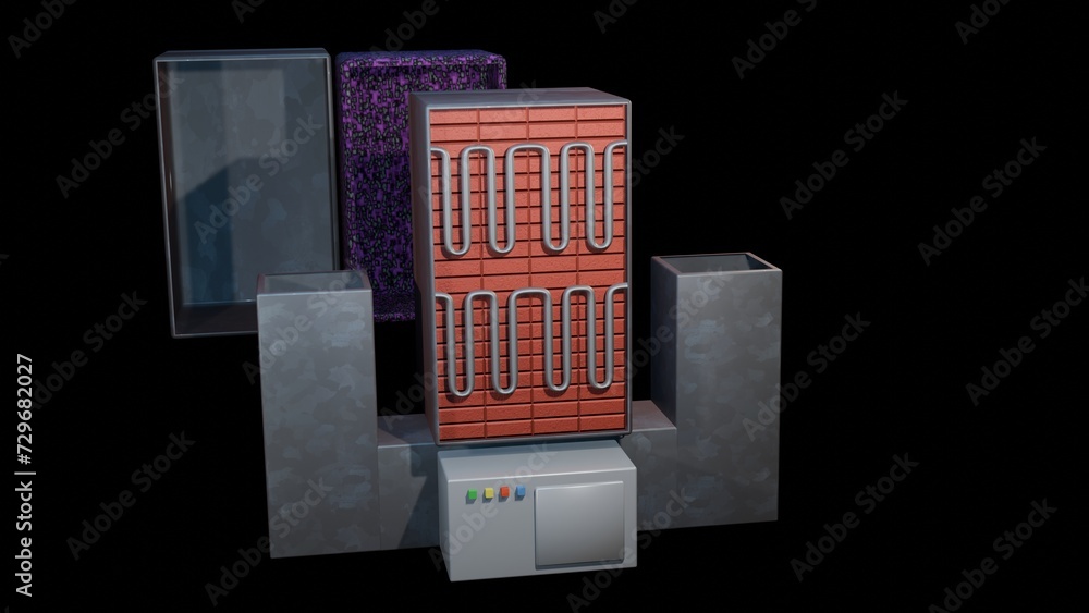 Electric thermal storage heating system using ceramic bricks. ETS ...