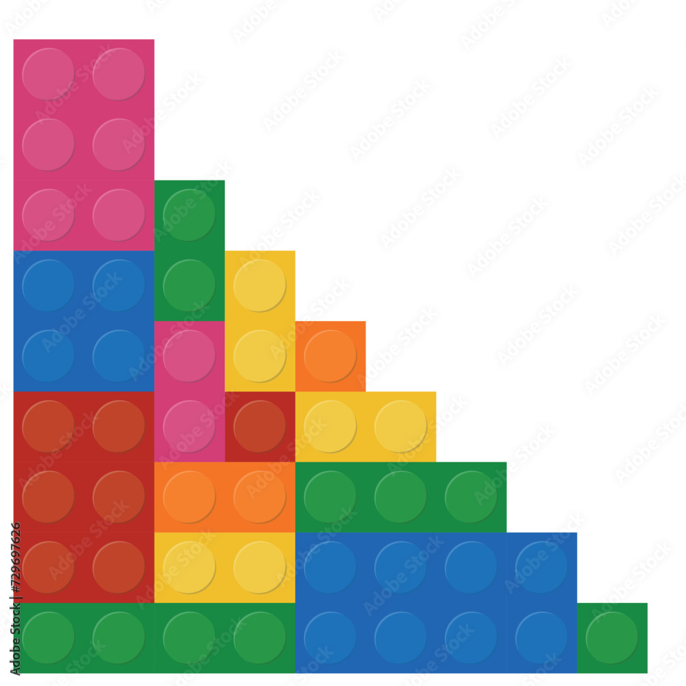 Lego Border Corner Blocks Stock Vector | Adobe Stock
