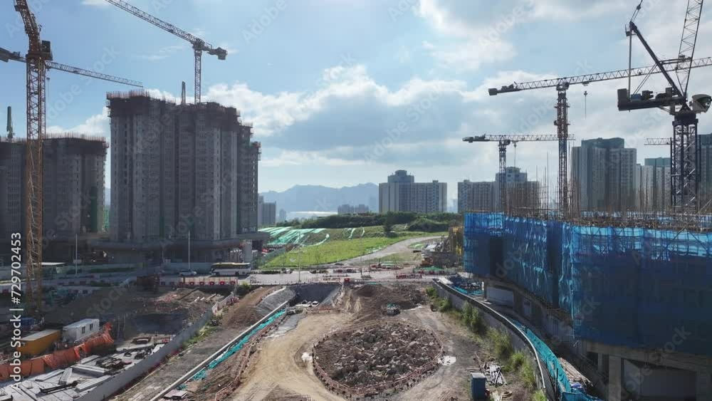 Vídeo do Stock: Aerial drone skyview of Hillside Rock Cavern Quarry Development in Anderson Road ...