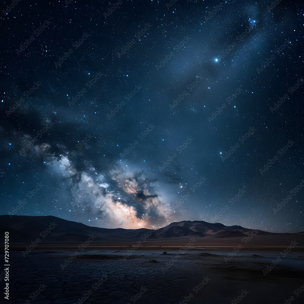 Astrophotography shot amilky way galaxy withshooting stars deep space ...