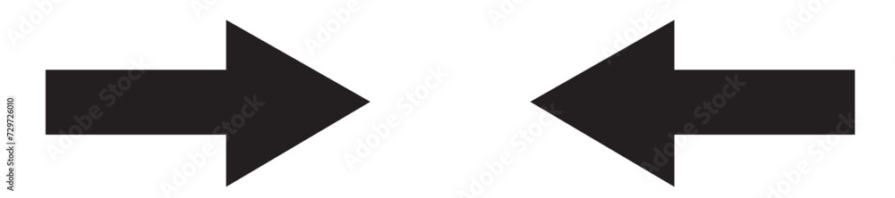 Left And Right Arrow Pointer Cursor In Opposite Direction Intersection Navigation Forward