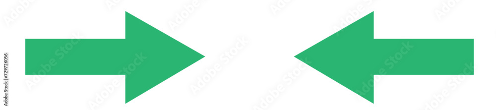 Left and right arrow, pointer, cursor in opposite direction ...