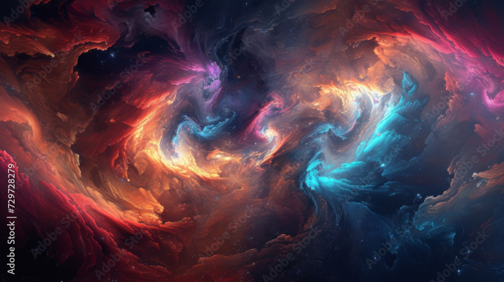 An otherworldly landscape of plasma streams swirling and churning in a ...
