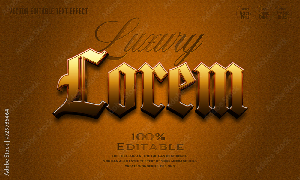 [Editable Text Effect] ”Luxury Lorem Logo” The title logo style is a ...