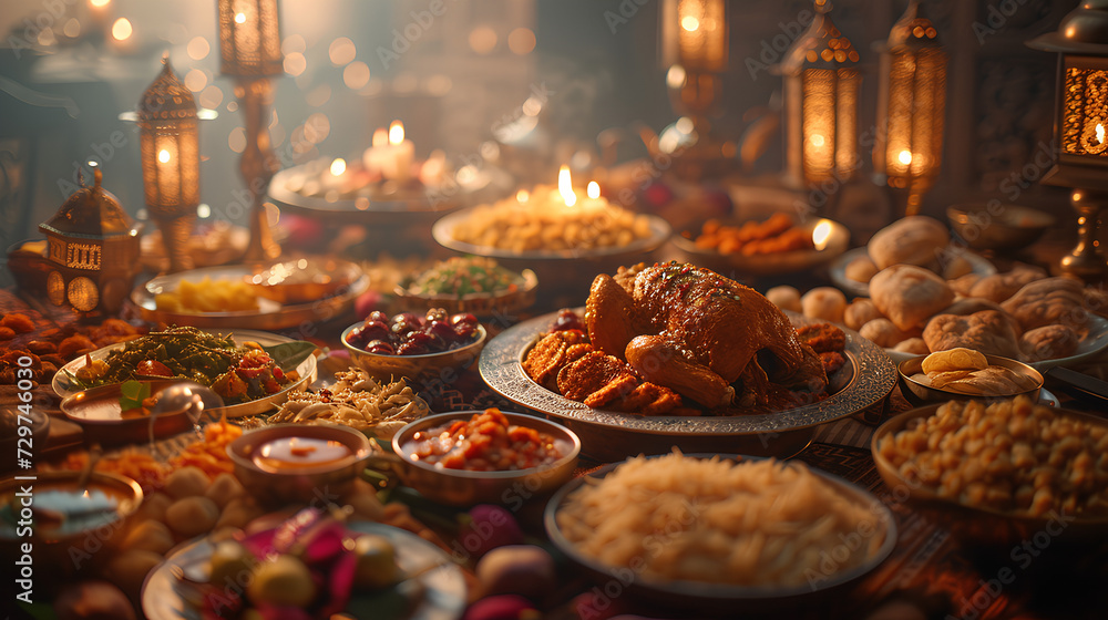 islamic, background, traditional, delicious, muslim, food, fresh, meat ...