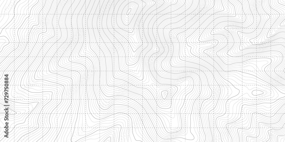 White Black Military Topographic Contour Map Vector Graphic Abstract ...