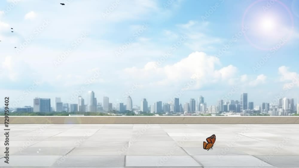 world environment day concept stone terrace at rooftop. seamless ...