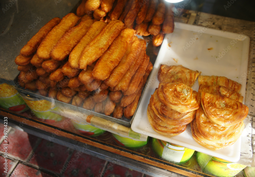 Zoolbia, deep fried pastry with saffron sugar syrup. bamieh,Persian ...