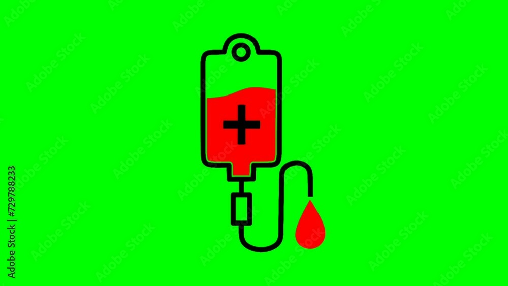animated illustration of blood drops coming out of a blood flask.blood ...