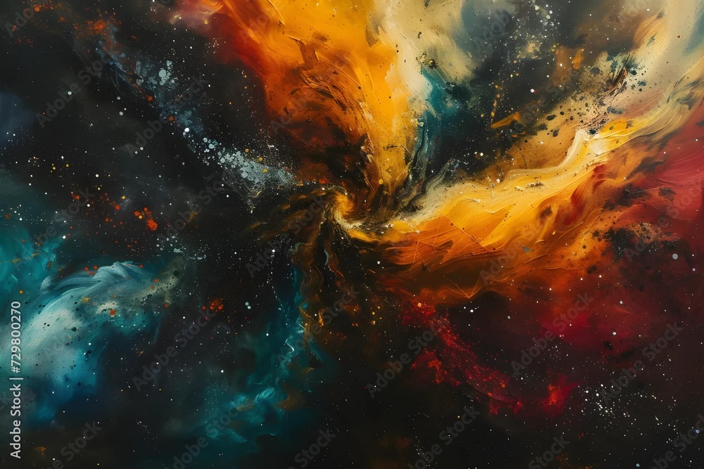 Abstract art piece inspired by the cosmos, incorporating cosmic ...