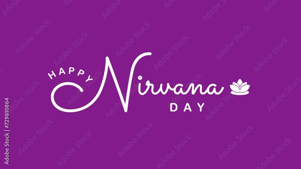 Happy Nirvana Day Text Animation. Great for Nirvana Day Celebrations ...