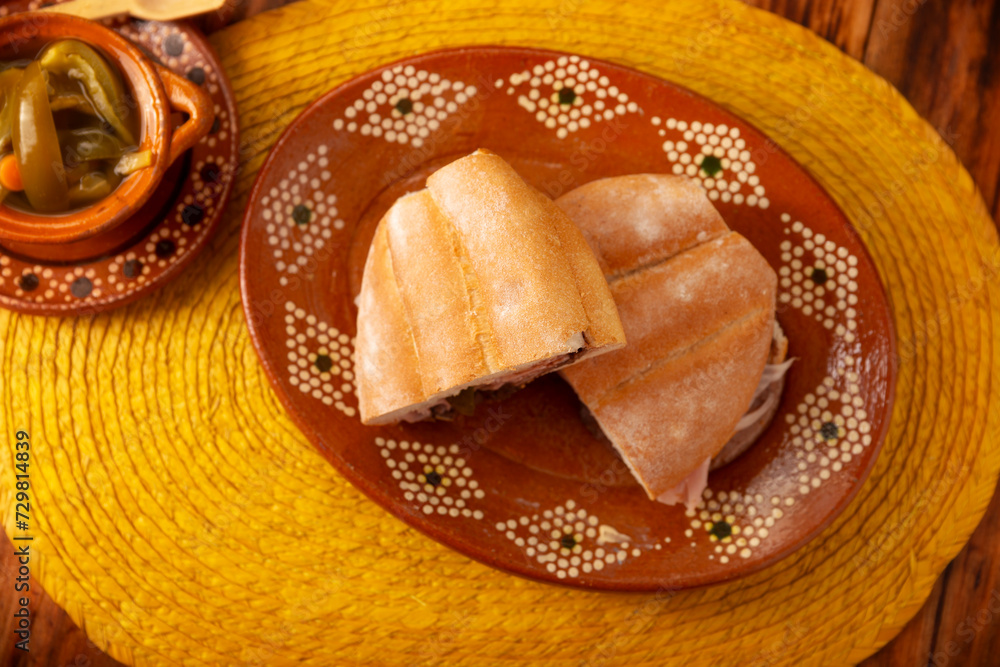 Mexican ham sandwich, in Mexico it is called Torta de Jamon, it is the ...