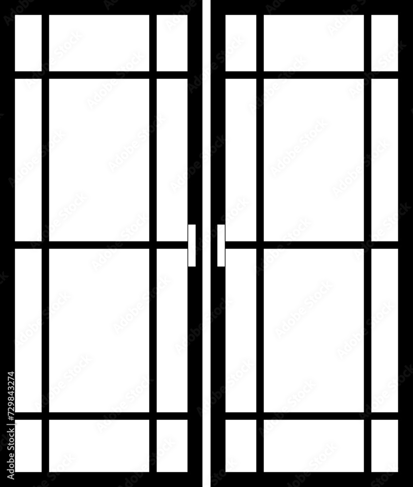 Door icon. Entry illustration sign. room symbol. Emergency exit symbol ...