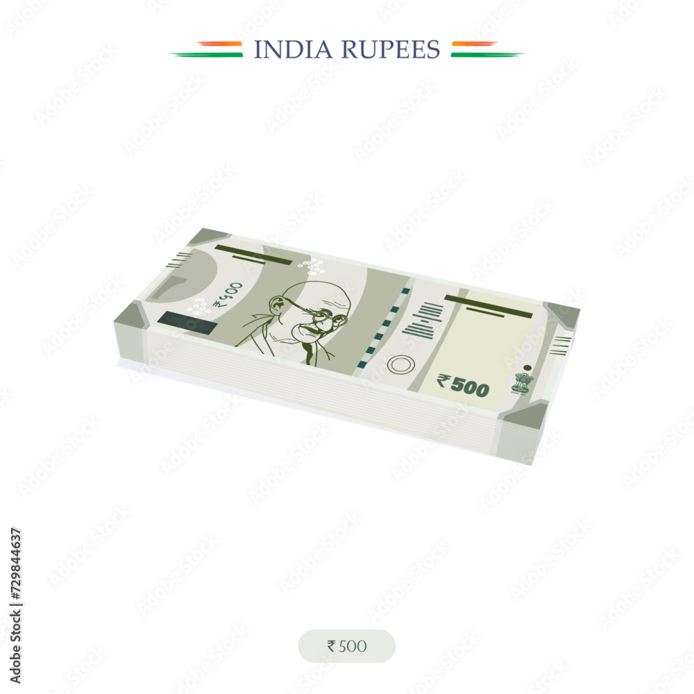 vector India Rupees,10,20,100,200,500, India Currency Notes banknote ...
