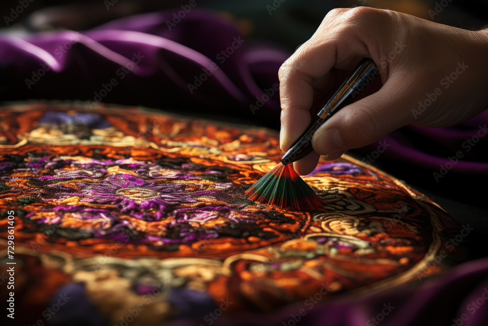 Crafting a handmade rug, using traditional techniques for a unique home ...