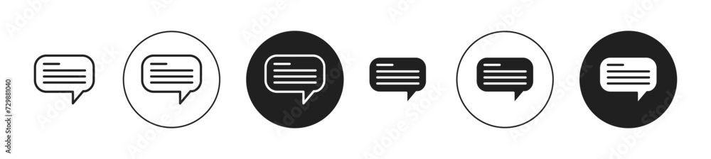 Comment Vector Illustration Set. Feedback Social Speak Sign in Suitable ...