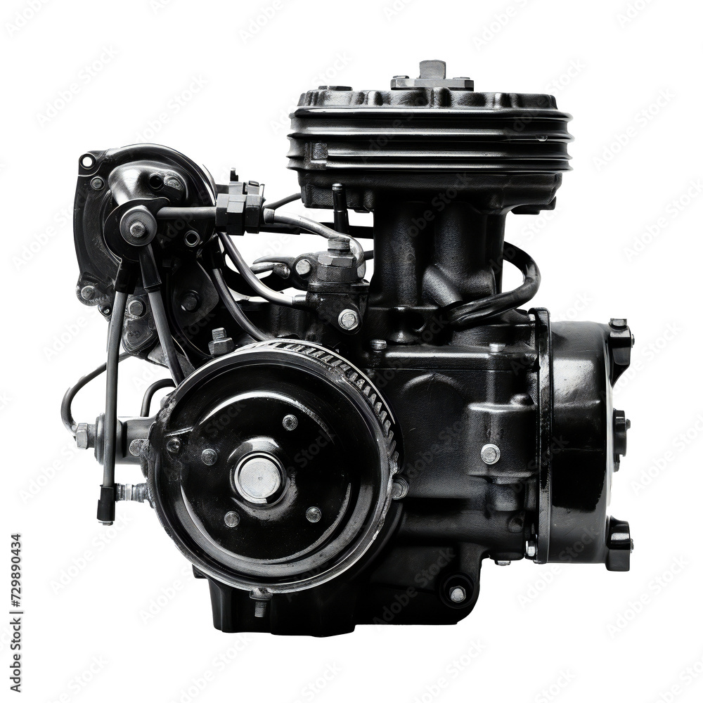 Motorcycle engine. Air cooled internal combustion engine for motorcycle ...